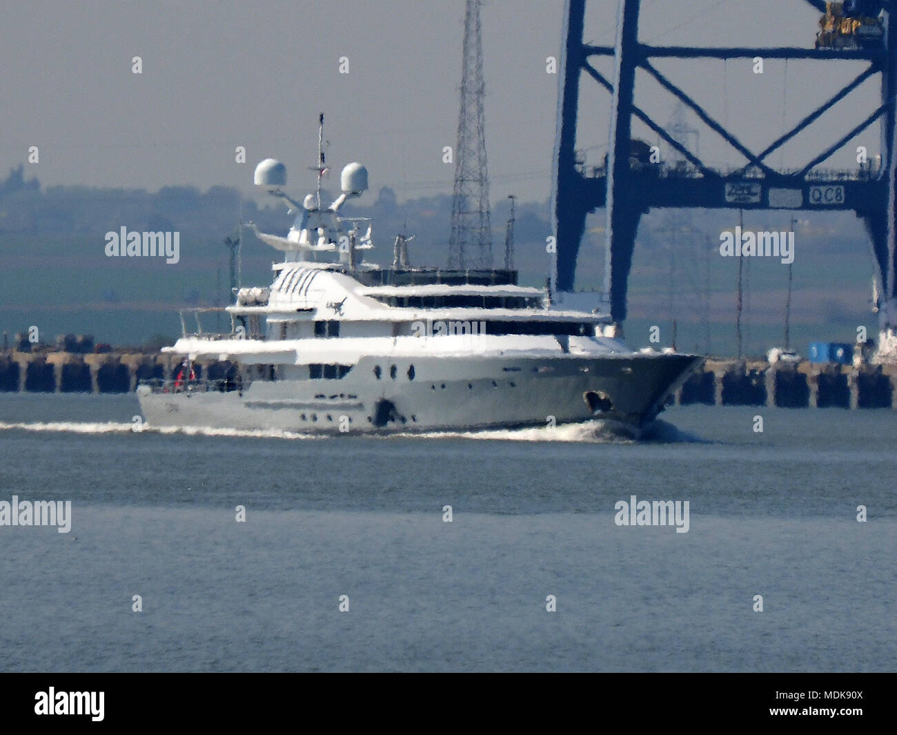 Sheerness, Kent, UK. 20th April, 2018. Lord Sugar's super yacht 'Lady A ...