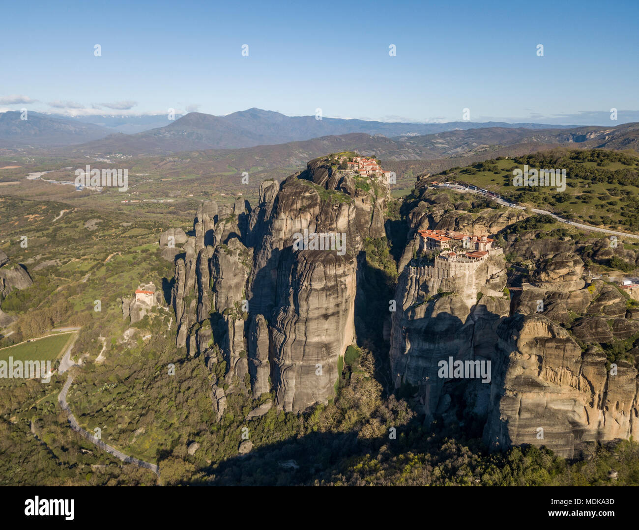 Aerial meteora monasteries greece hi-res stock photography and images ...