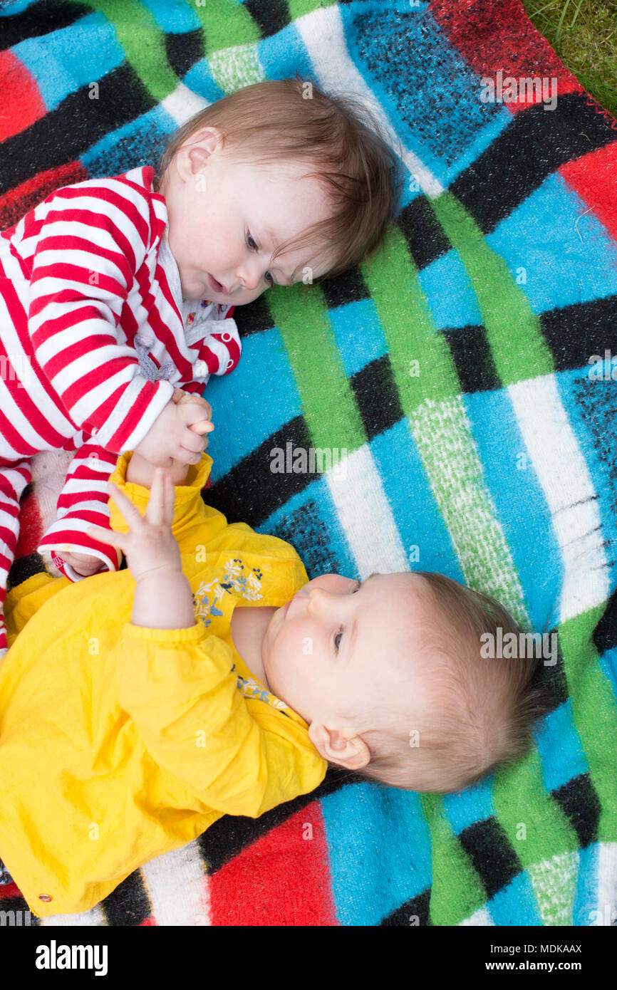 6 month old babies fighting Stock Photo - Alamy