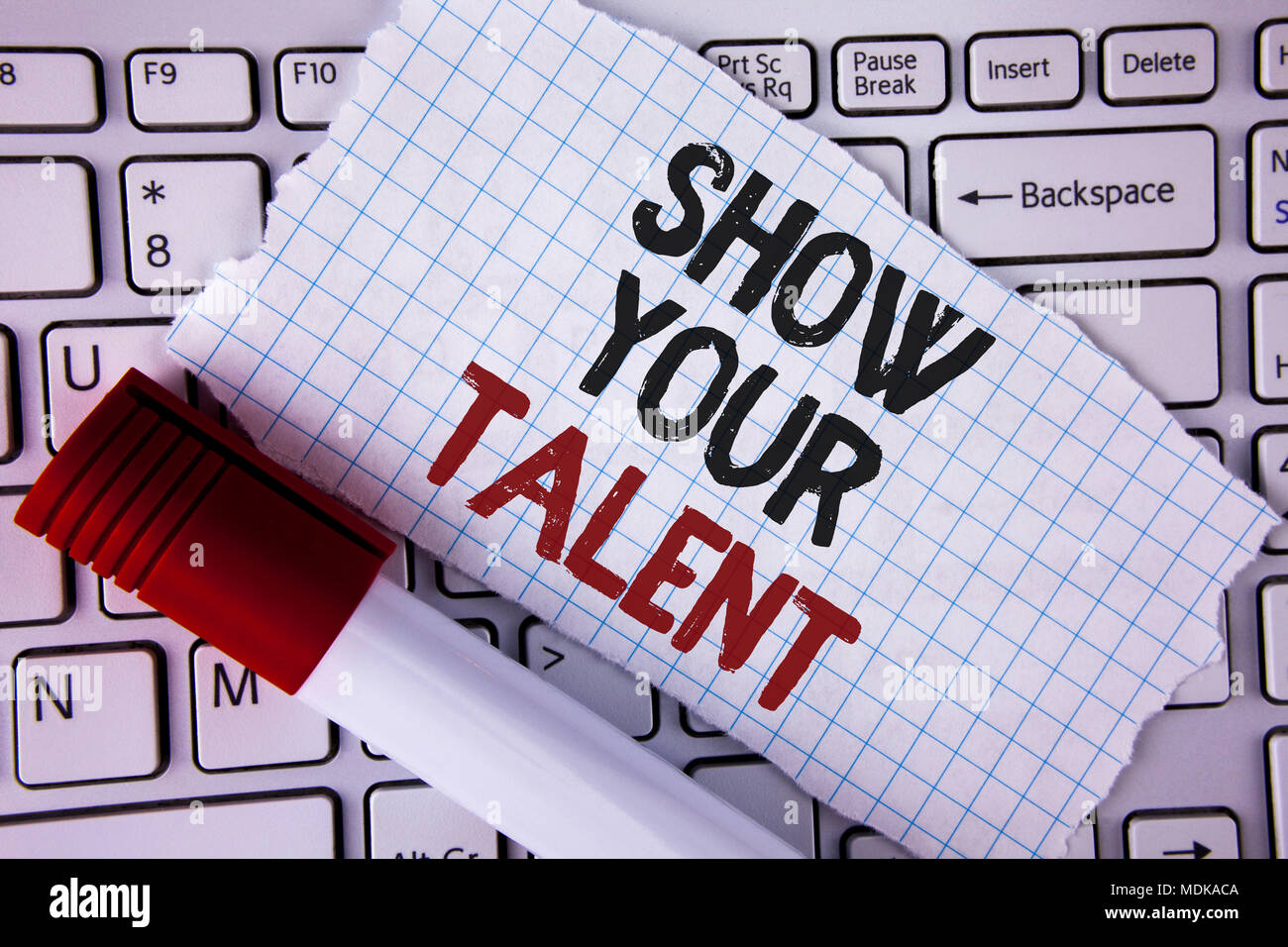 Conceptual hand writing showing Show Your Talent. Business photo text ...