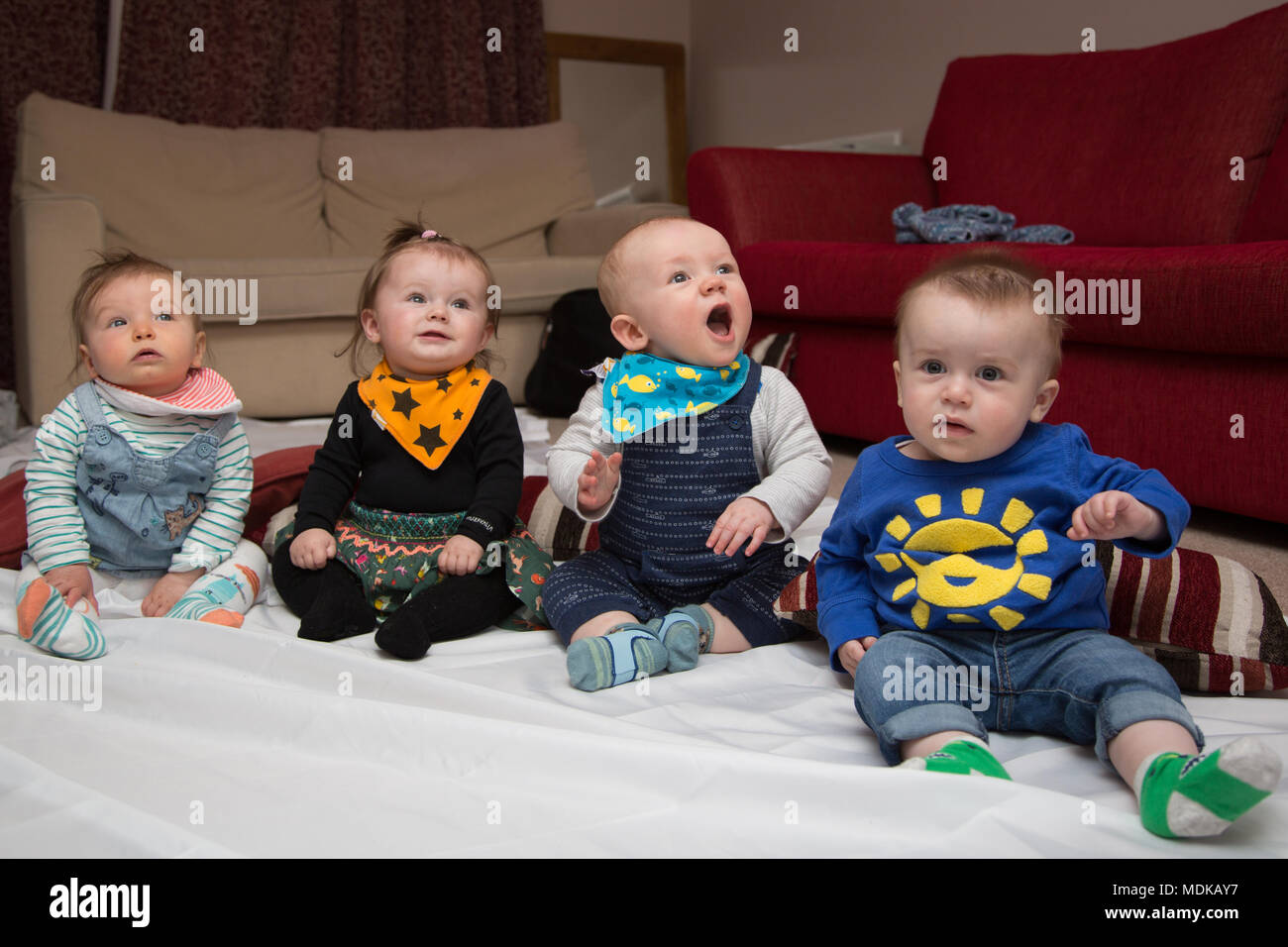 Babies playing together hi-res stock photography and images - Alamy