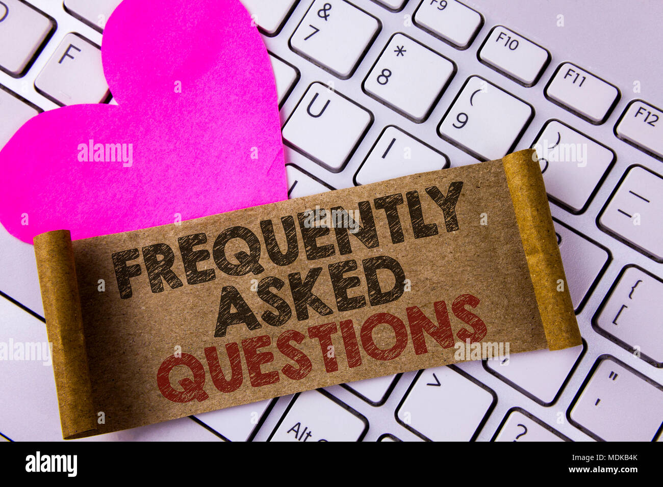 Writing note showing Frequently Asked Questions. Business photo ...