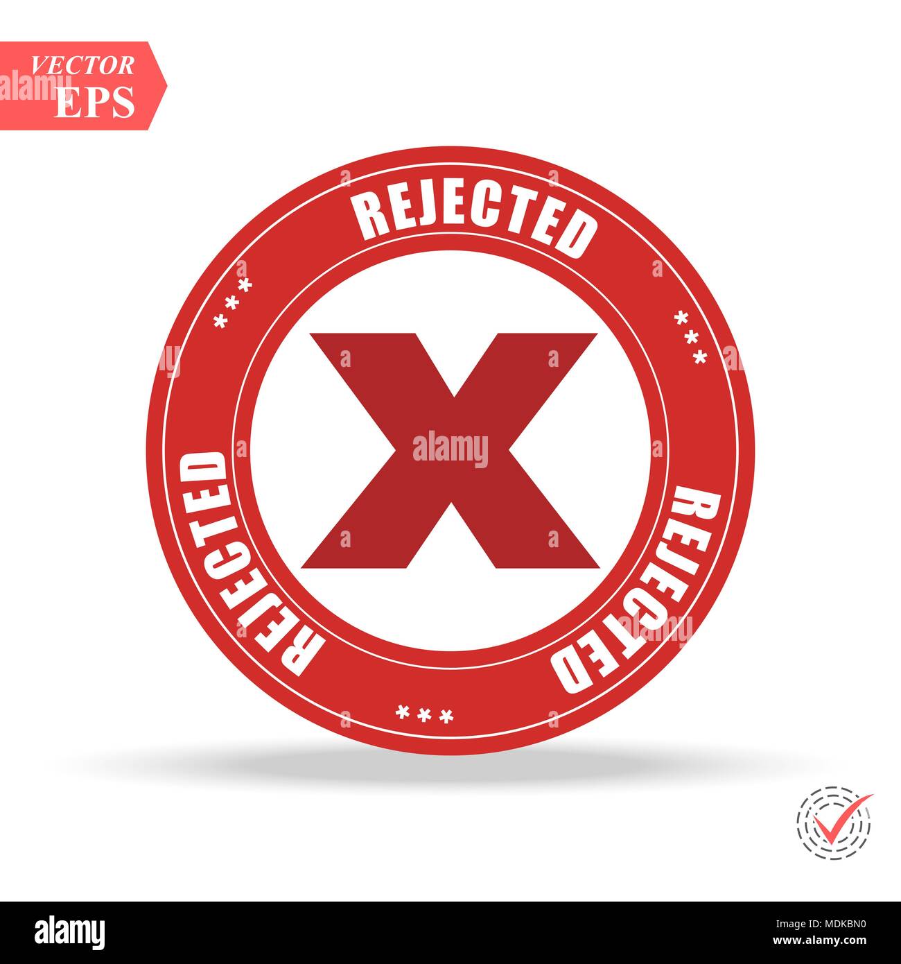 Rejected. stamp. red round grunge vintage rejected sign eps Stock ...