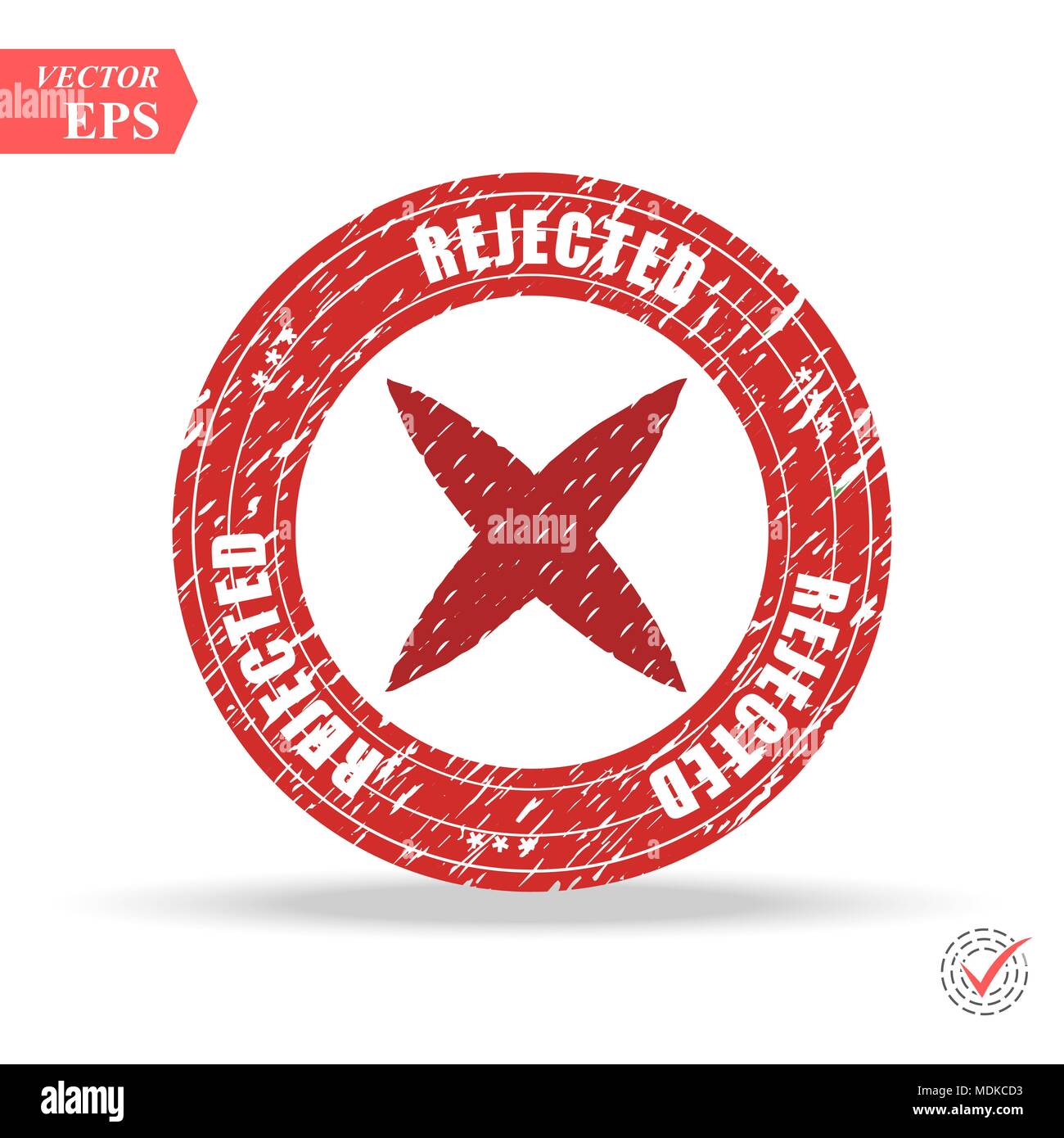 rejected. stamp. red round grunge vintage rejected sign eps Stock ...