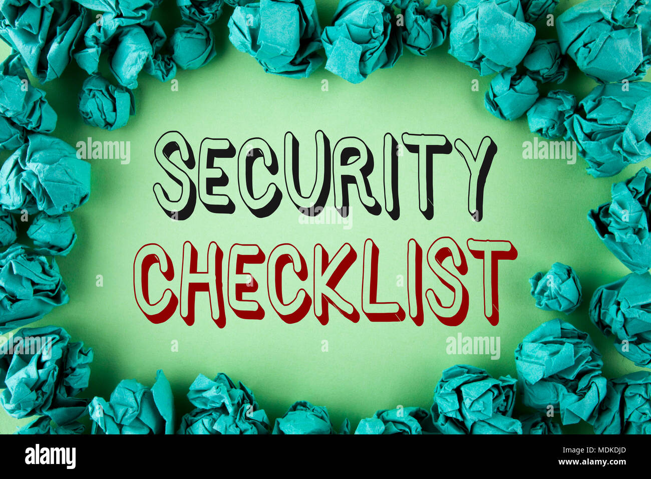 Word writing text Security Checklist. Business concept for list with ...