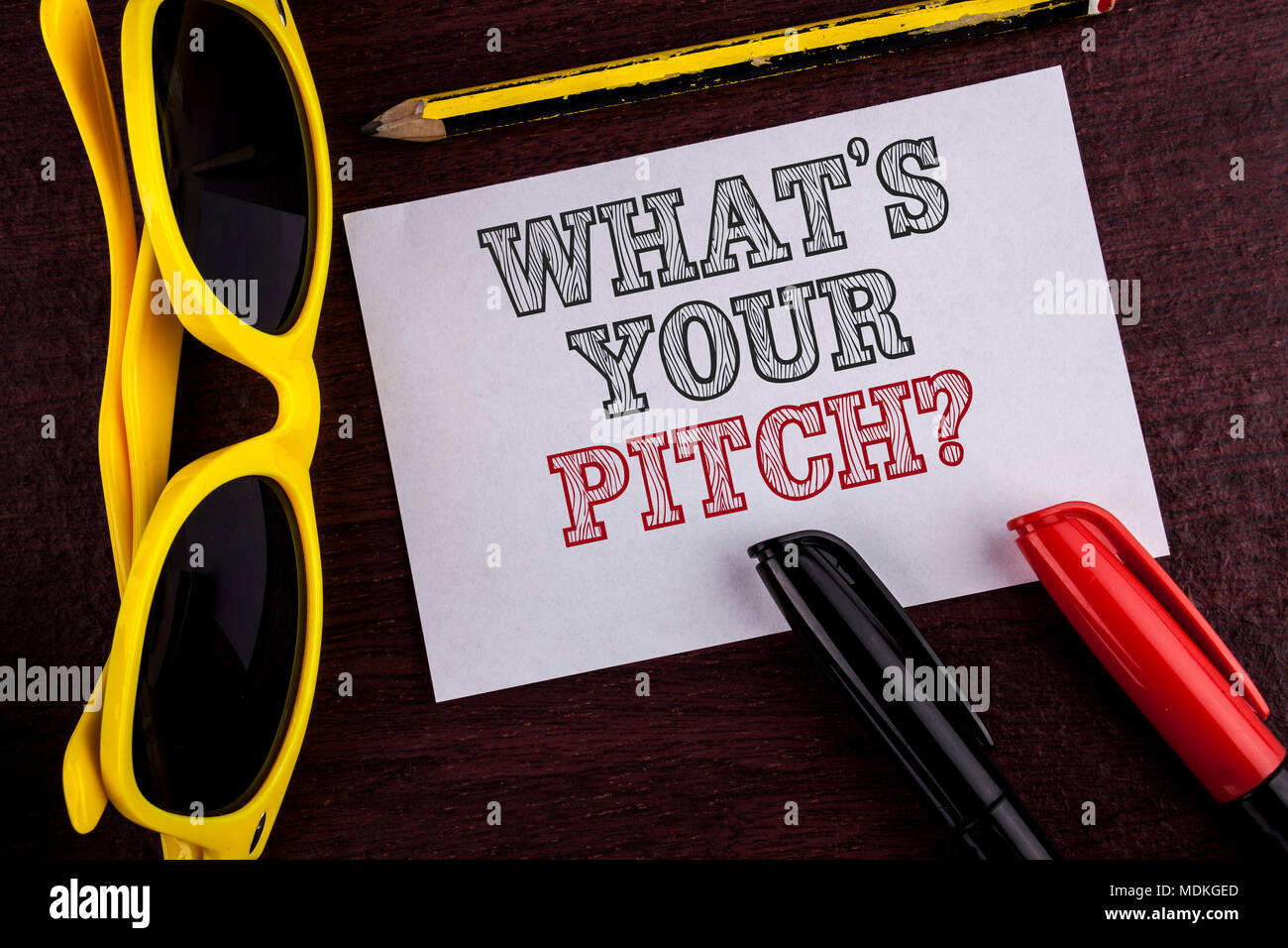 Writing note showing What Is Your Pitch Question. Business photo ...