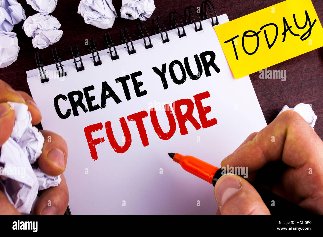 Handwriting text Create Your Future. Concept meaning career goals ...