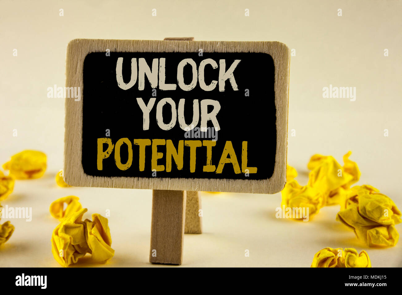 Handwriting text Unlock Your Potential. Concept meaning Reveal talent ...