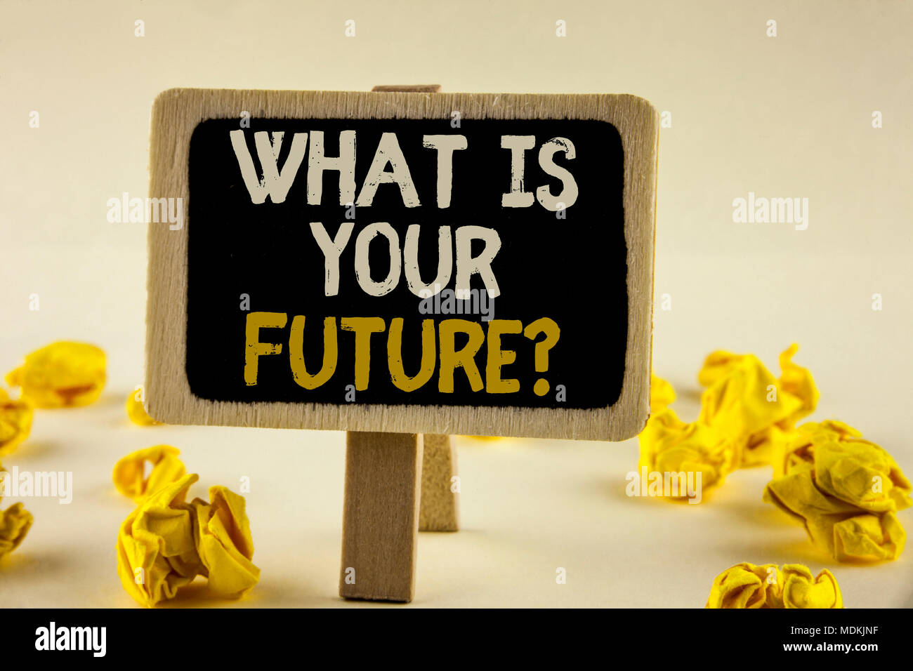 Handwriting text What Is Your Future Question. Concept meaning Where do ...