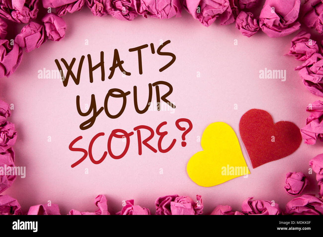 Word writing text What Is Your Score Question. Business concept for ...