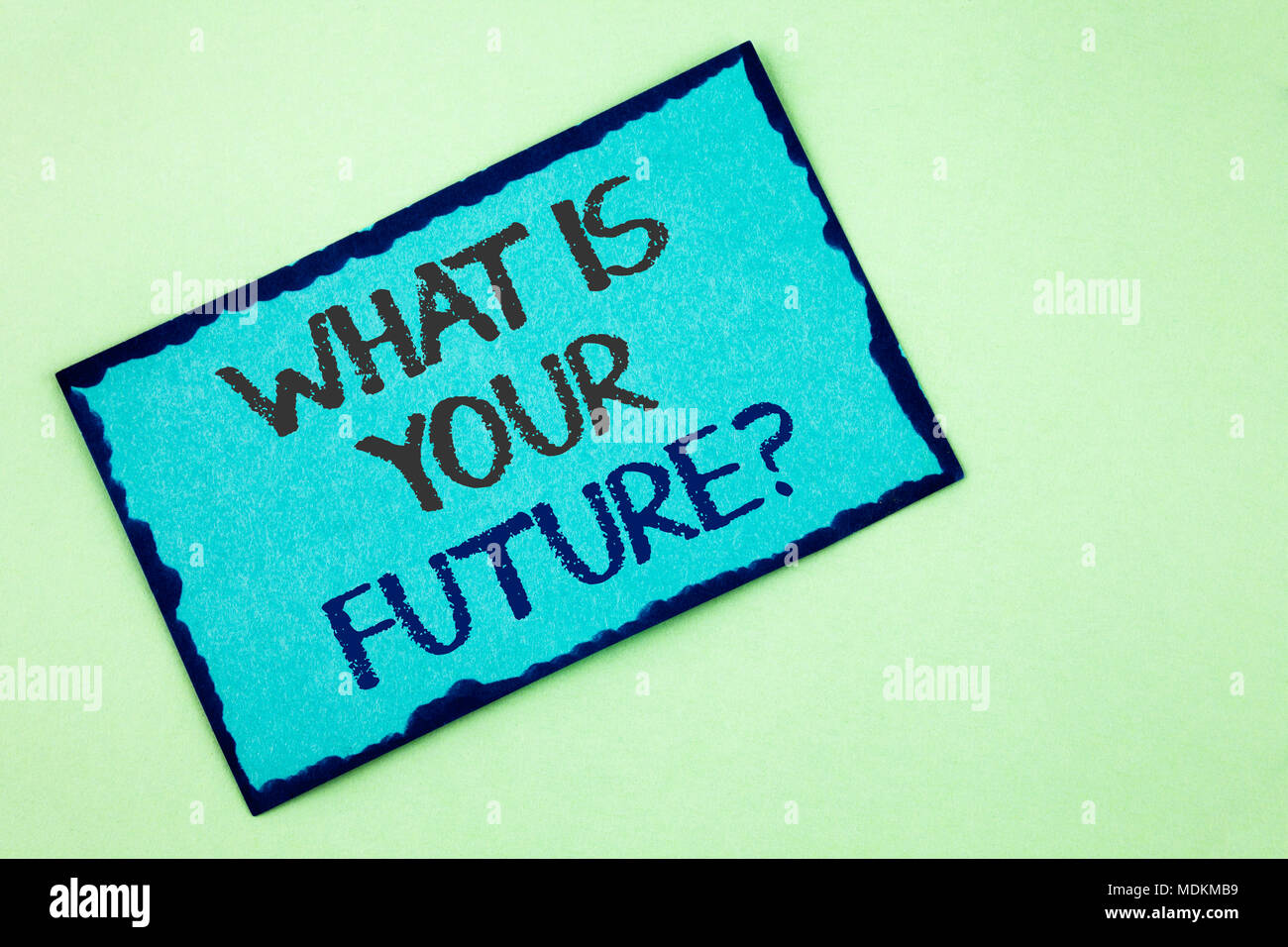Conceptual hand writing showing What Is Your Future Question. Business ...