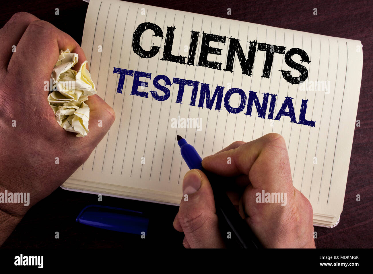 Writing note showing Clients Testimonial. Business photo showcasing ...