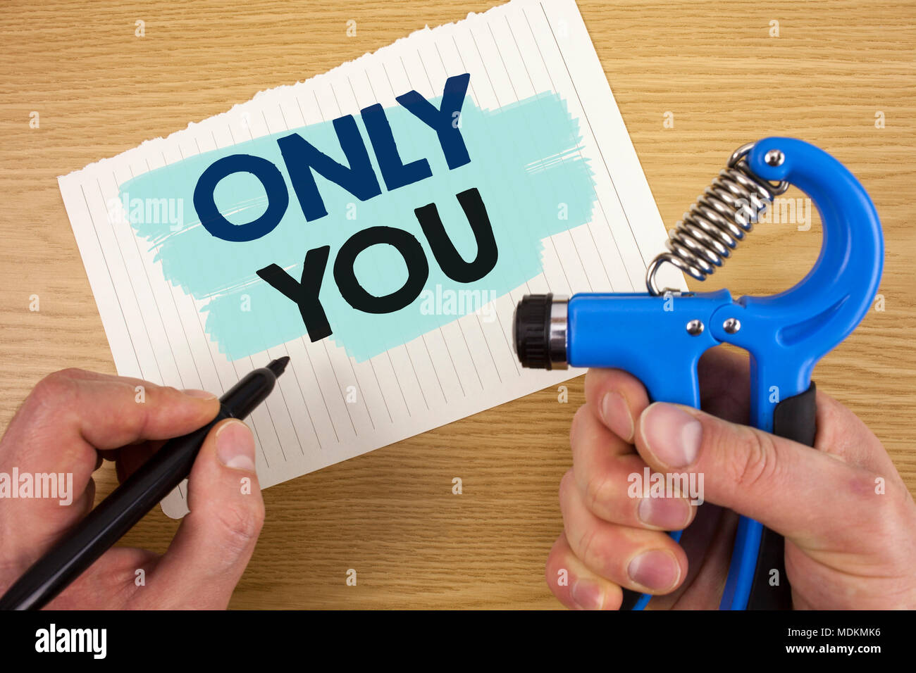 Conceptual hand writing showing Only You. Business photo showcasing The ...
