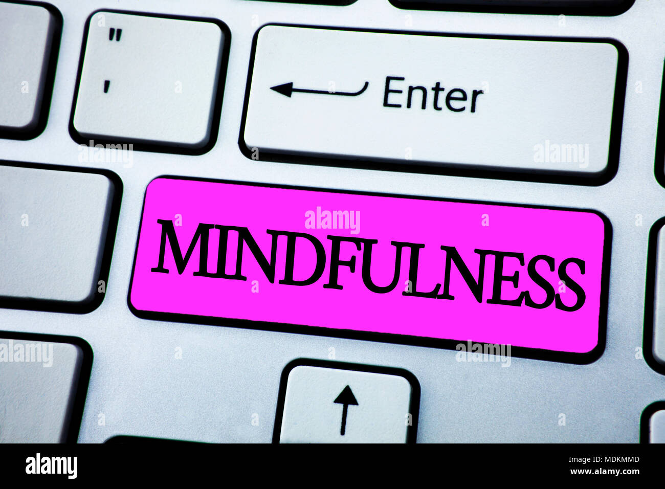 Text sign showing Mindfulness. Conceptual photo Being Conscious ...