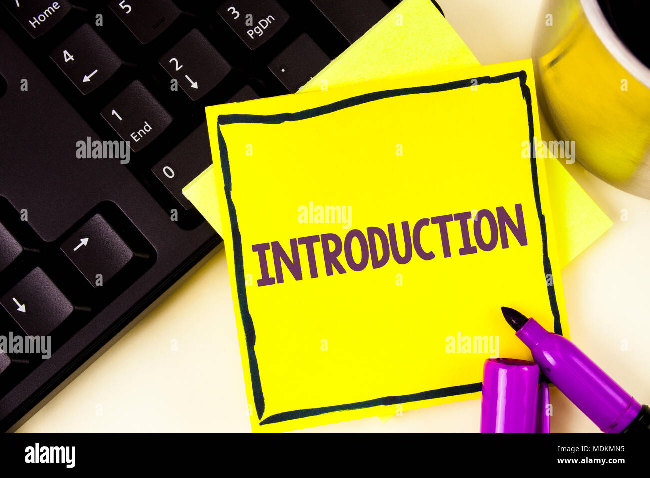 Handwriting text Introduction. Concept meaning First part of a document ...