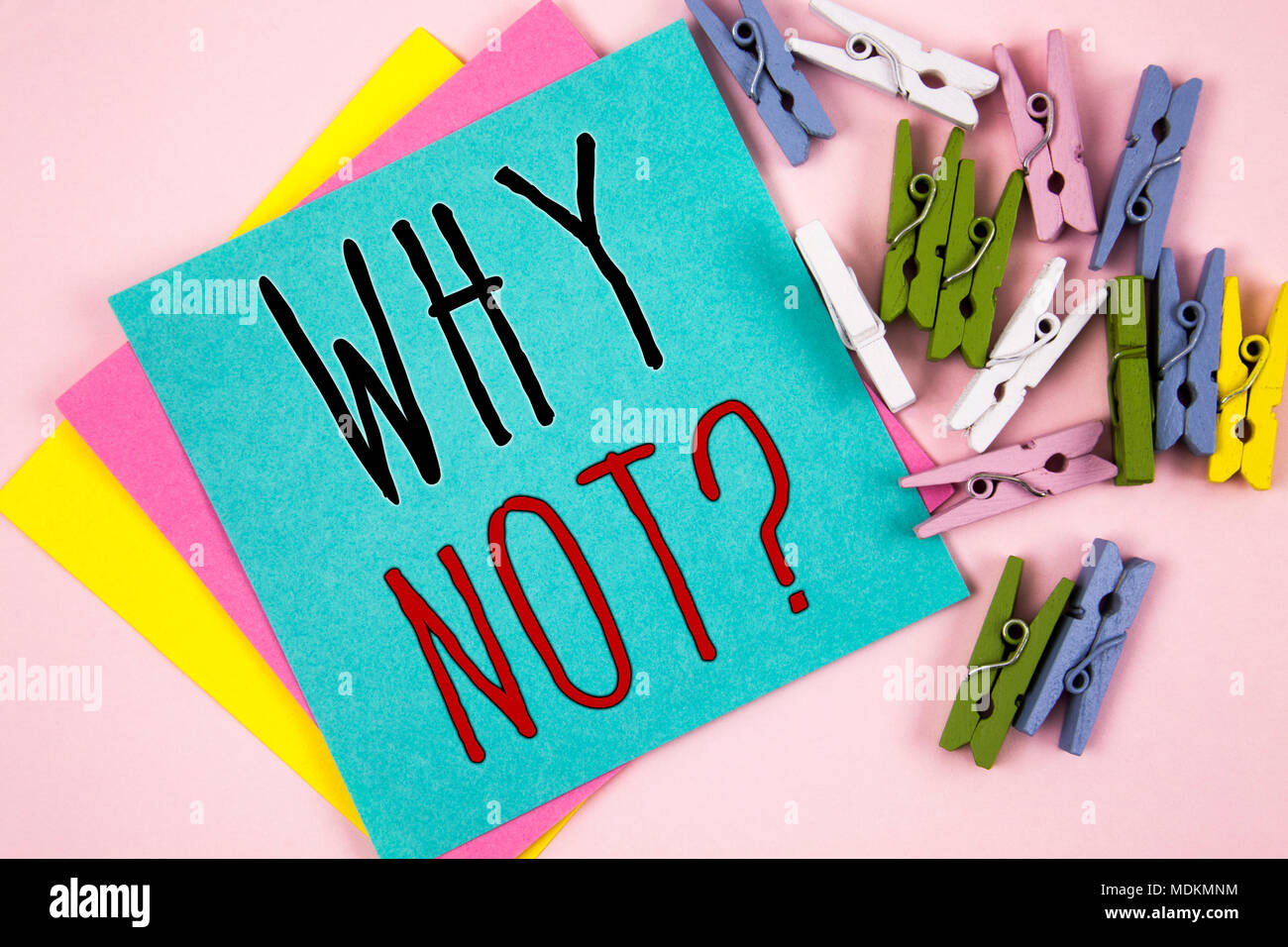 Conceptual hand writing showing Why Not Question. Business photo ...