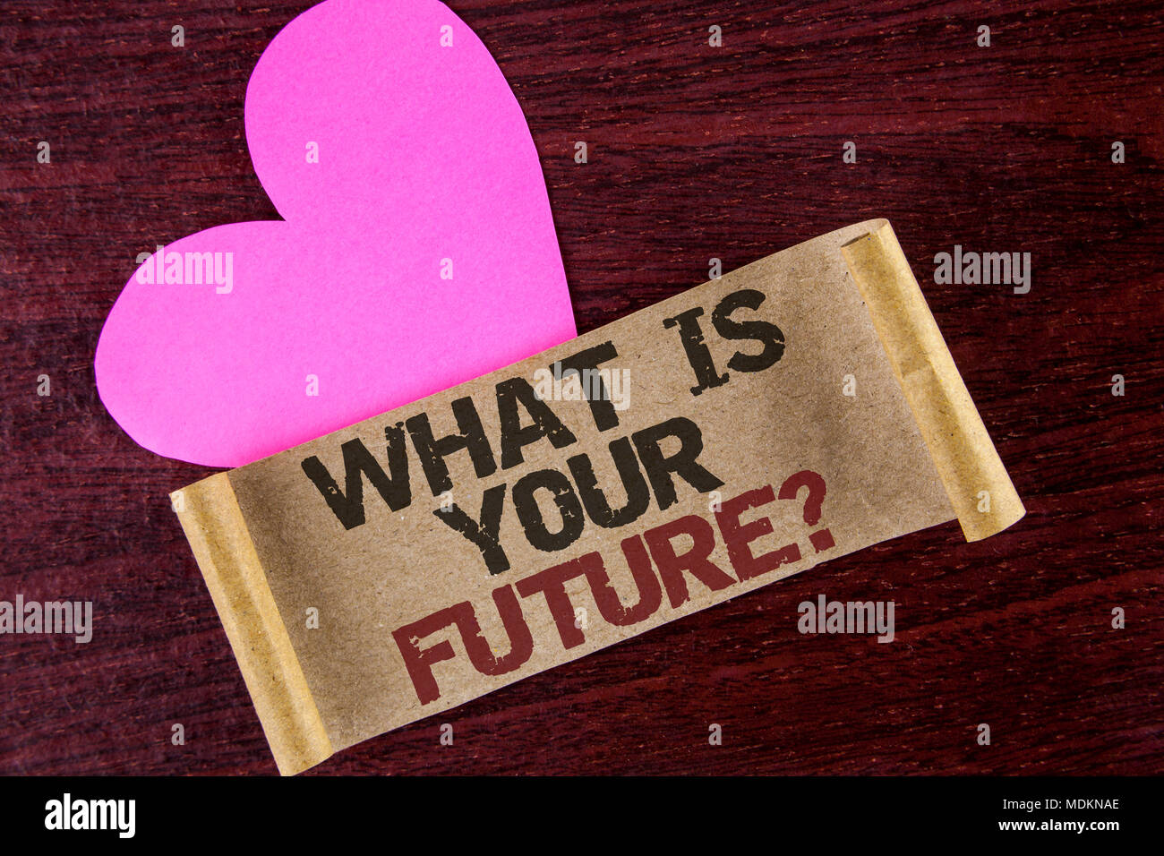 Writing note showing What Is Your Future Question. Business photo ...