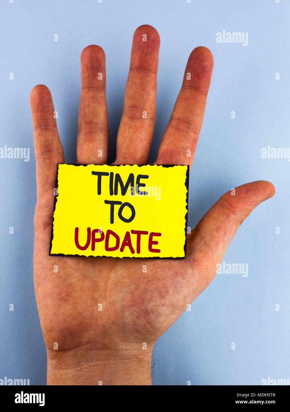 Text sign showing Time To Update. Conceptual photo Renewal Updating ...