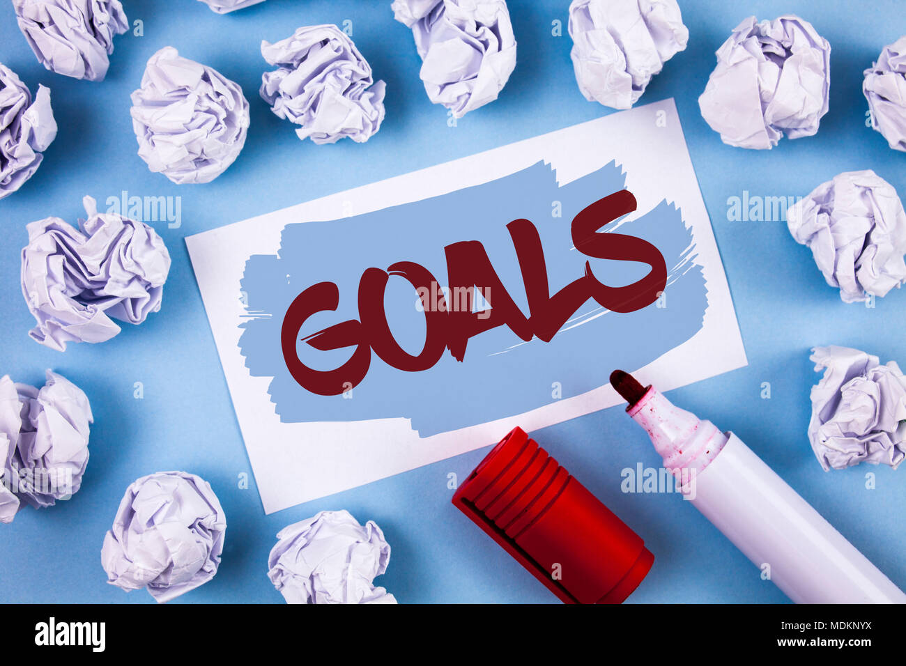 Handwriting text Goals. Concept meaning Desired Achievements Targets ...