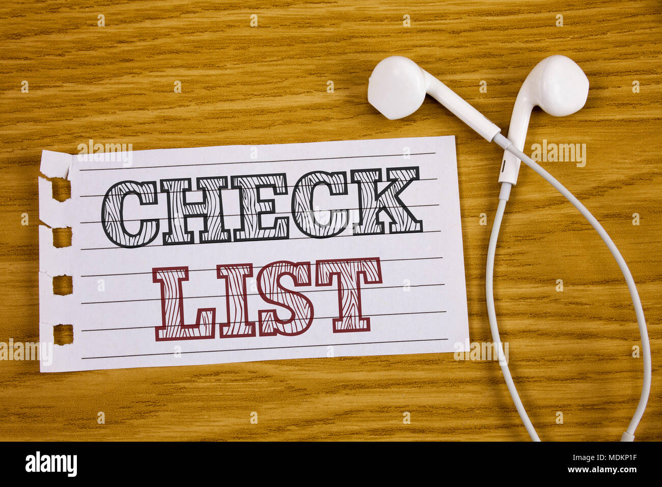 Text sign showing Check List. Conceptual photo Items required Things to ...
