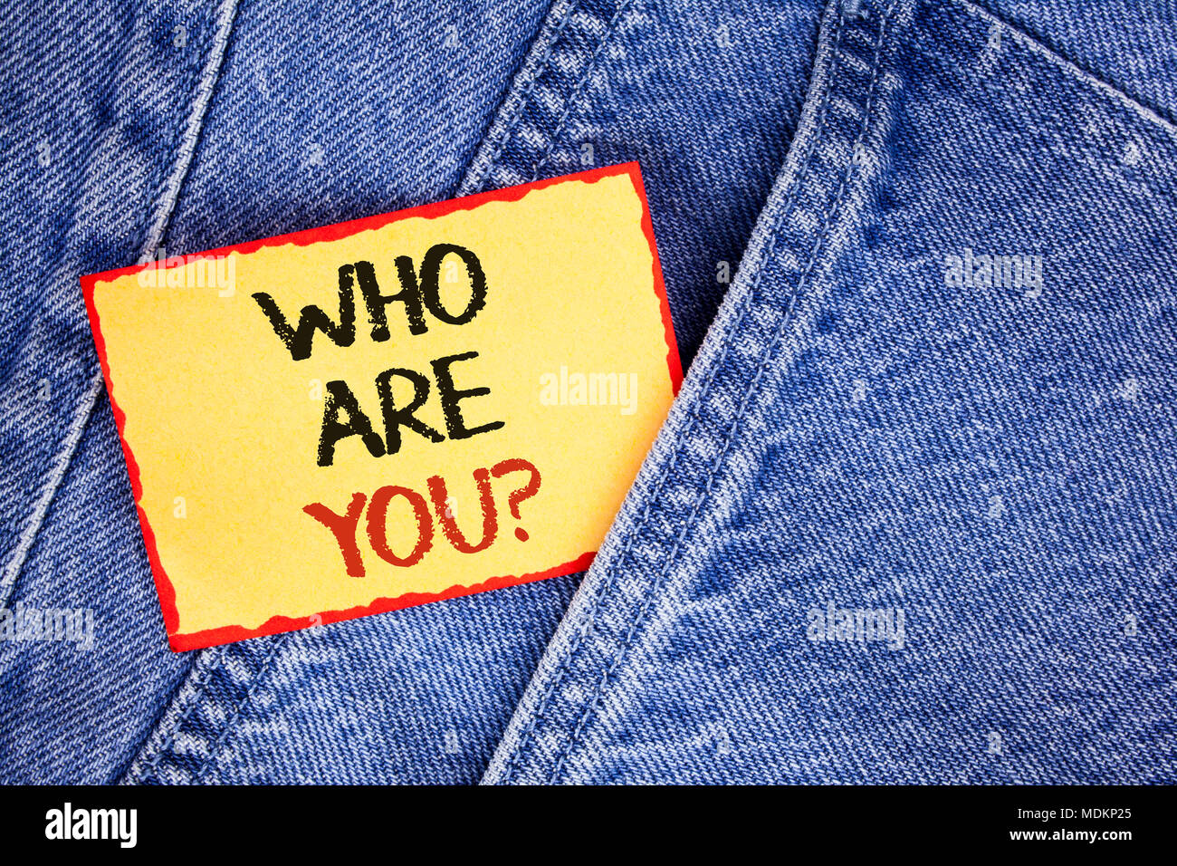 Writing note showing Who Are You Question. Business photo showcasing ...