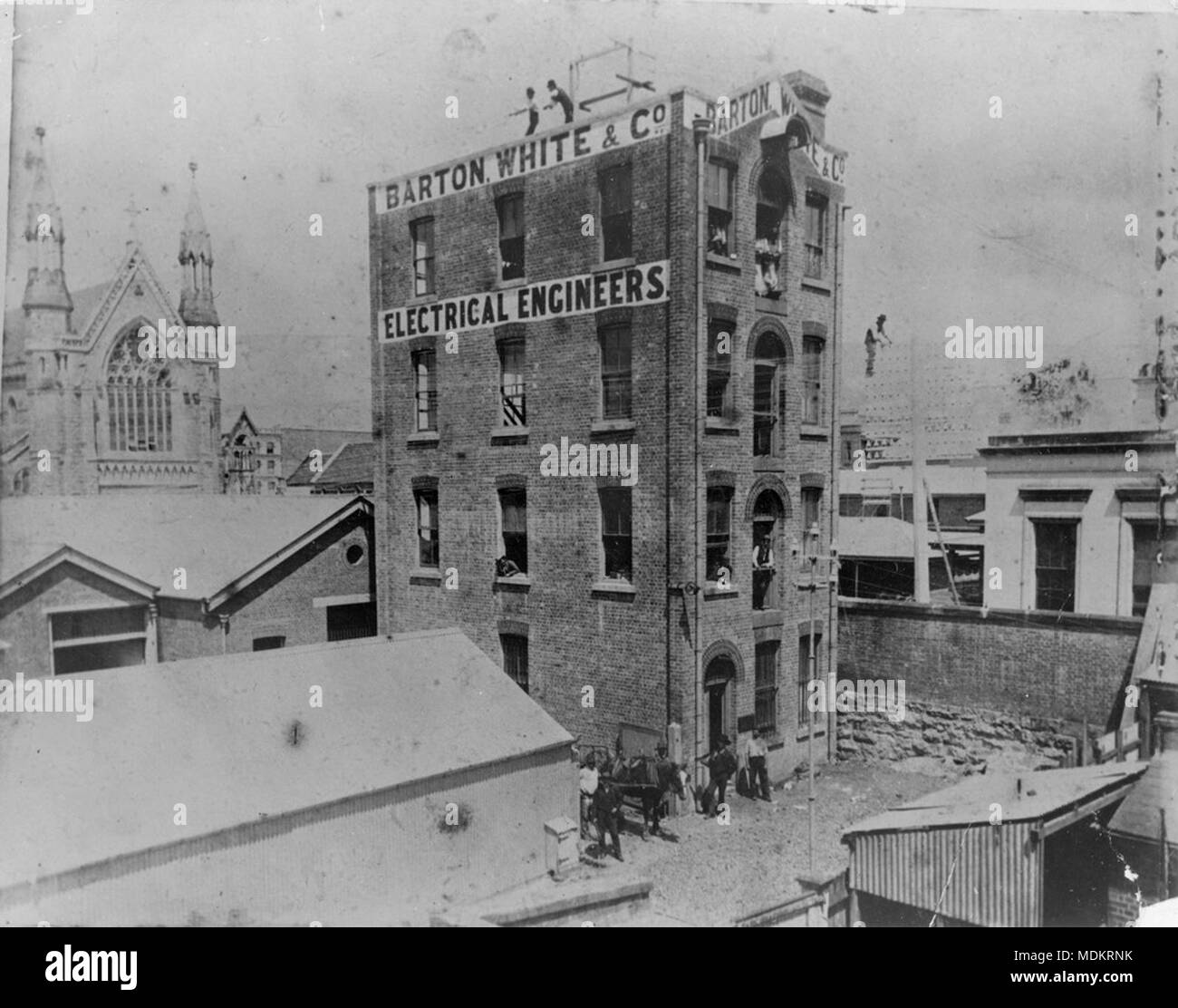 Barton, White & Co’s Power Station, Edison Lane, Brisbane, ca Stock ...