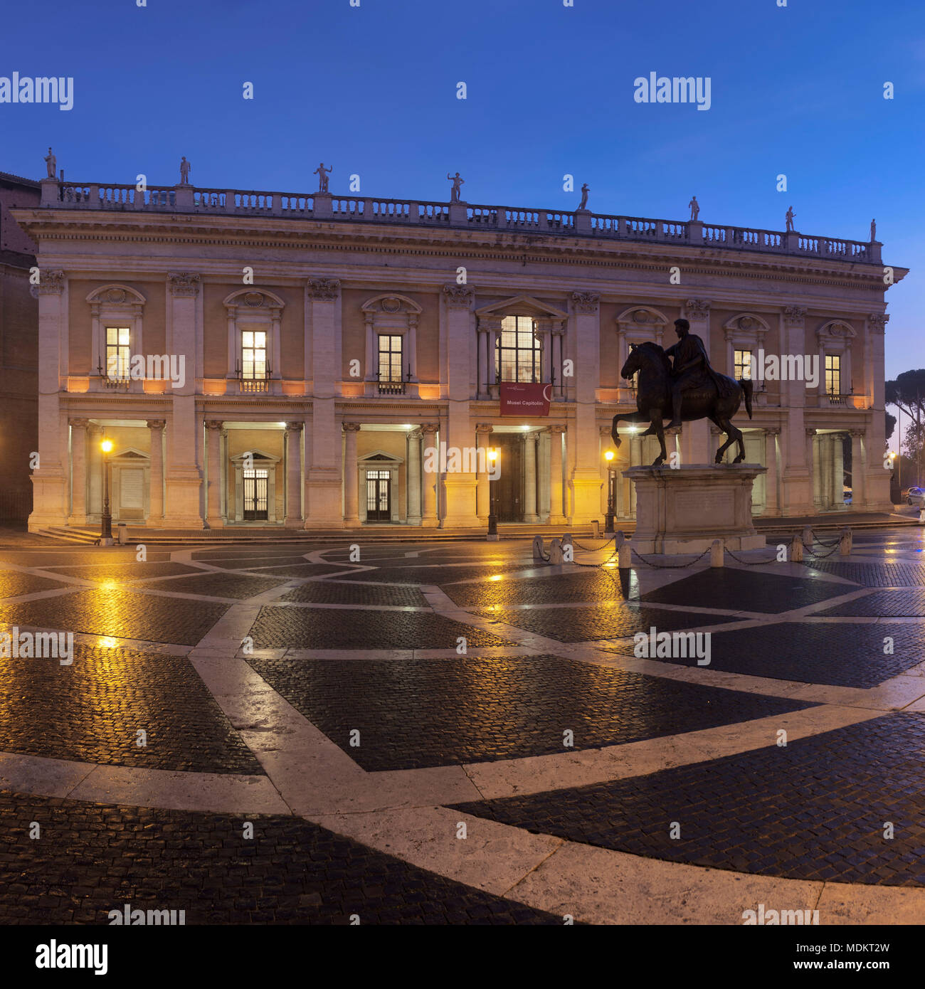 Capitol Square with equestrian statue, Piazza del Campidoglio ...