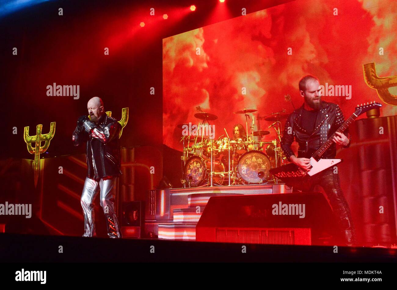 Judas Priest performs at thee Nassau Coliseum NY Featuring: Rob Halford ...