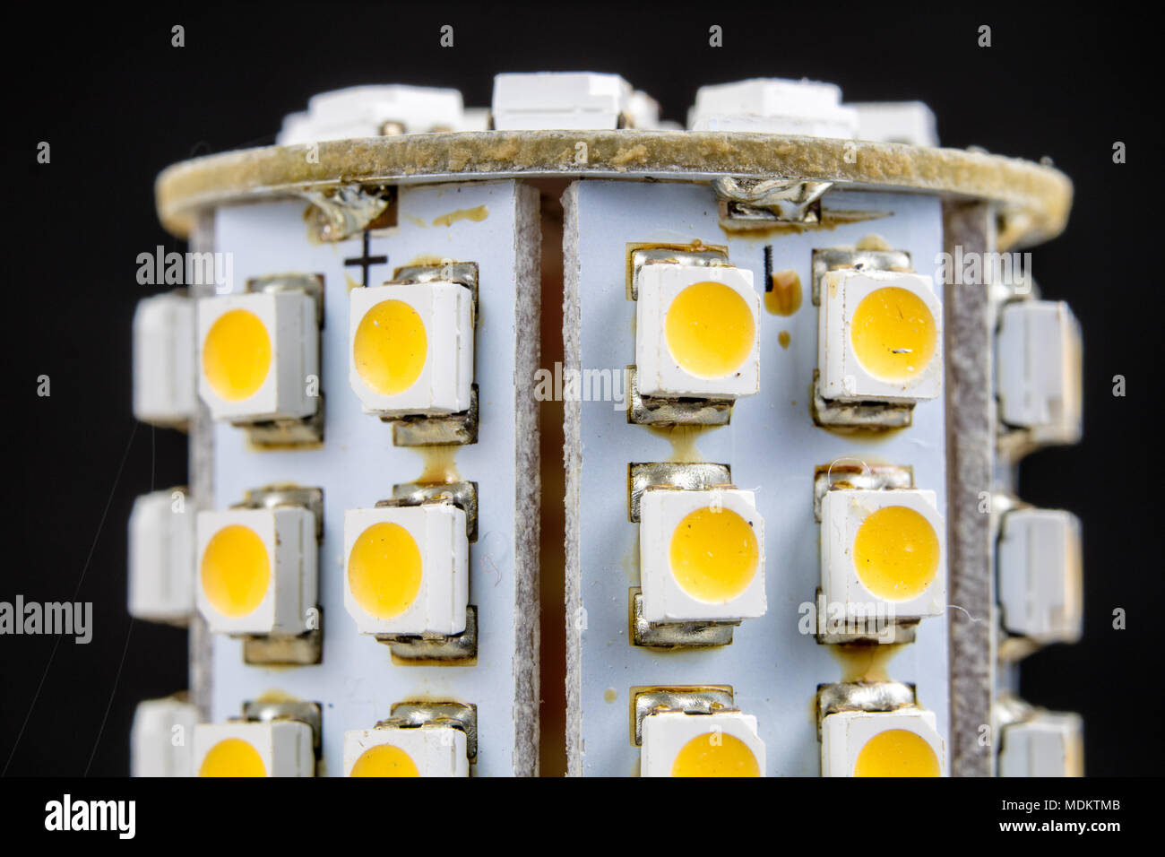 Electronic LEDs on an electronic board. Modern ways of lighting. Dark ...