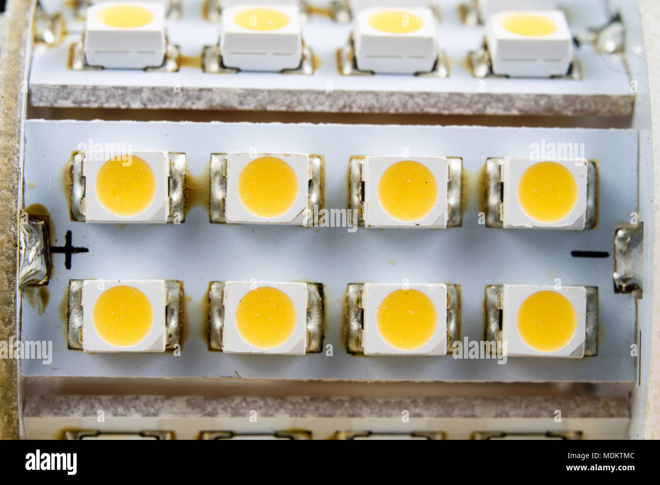 Electronic LEDs on an electronic board. Modern ways of lighting. Dark ...
