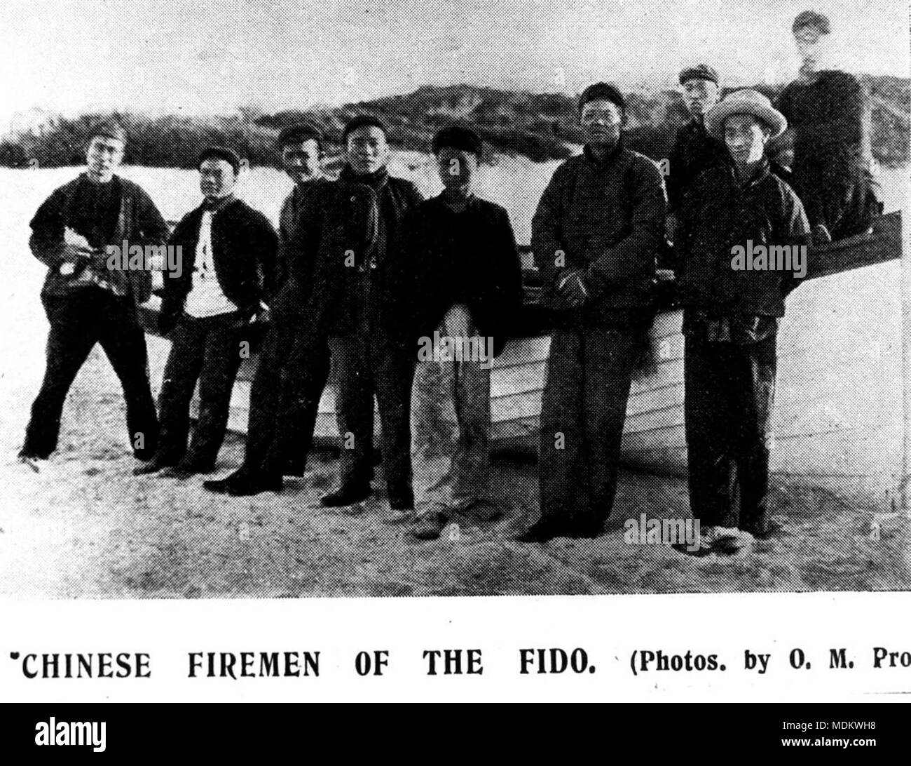 Chinese firemen of the steamer Fido near Point Danger, 1907 Stock Photo ...