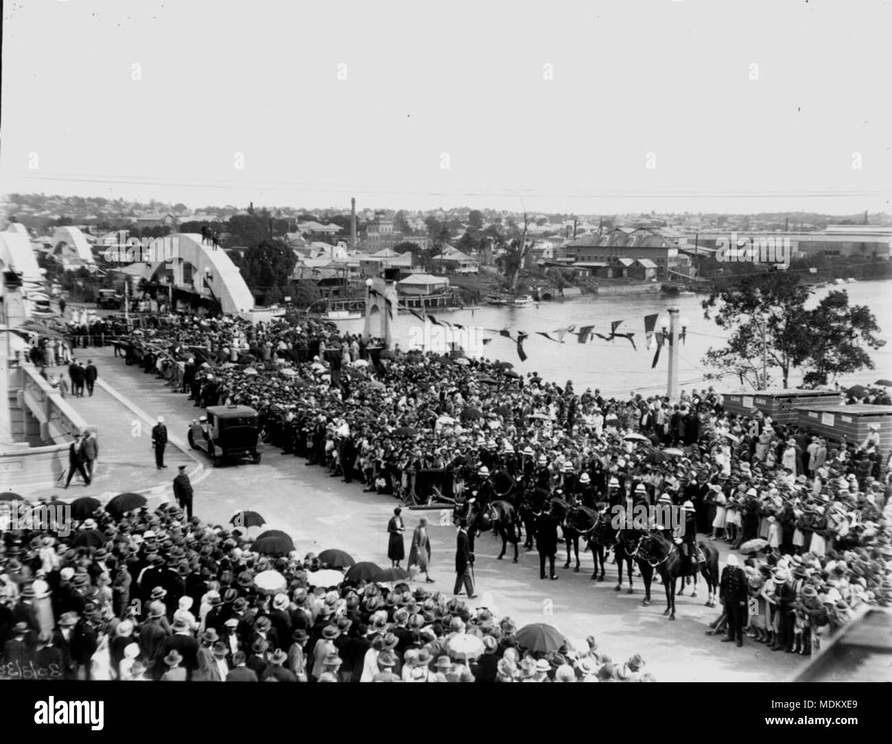Crowds of people gathered for the opening of the William Stock Photo ...