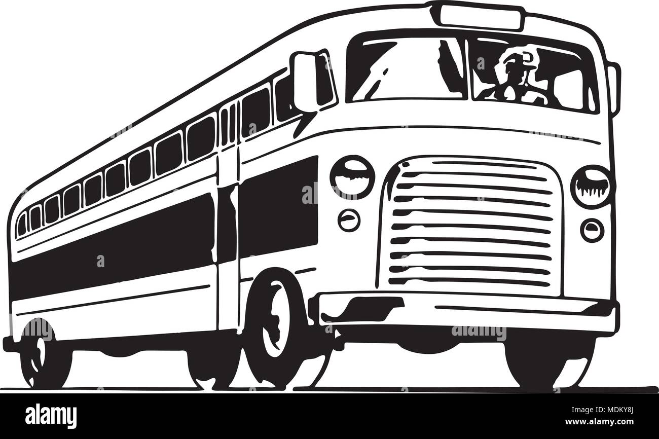 1950s bus Stock Vector Images - Alamy