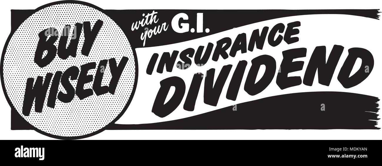 Buy Wisely With Your G.I. - Retro Clipart Banner Stock Vector Image ...