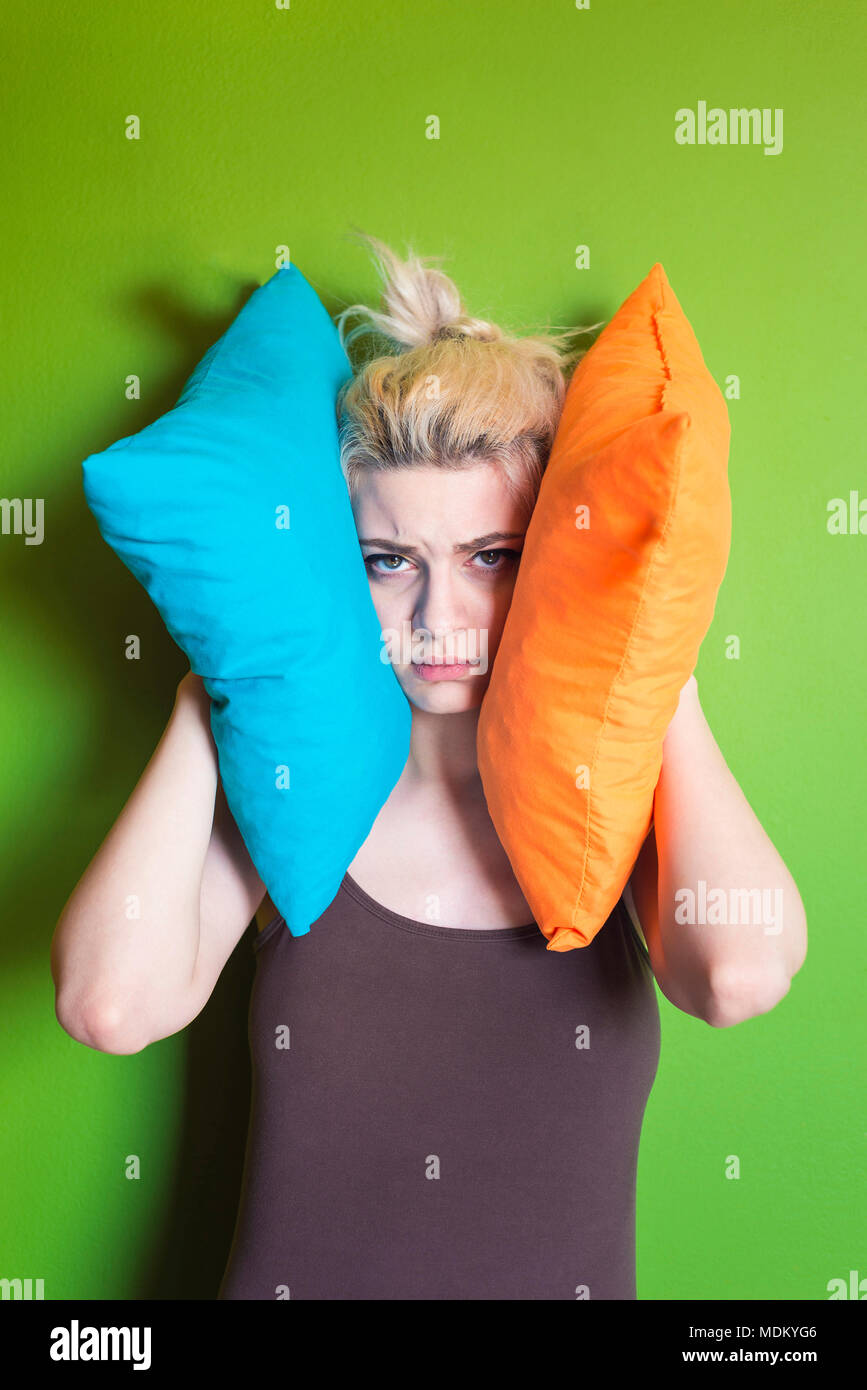 Woman noise loud hi-res stock photography and images - Alamy
