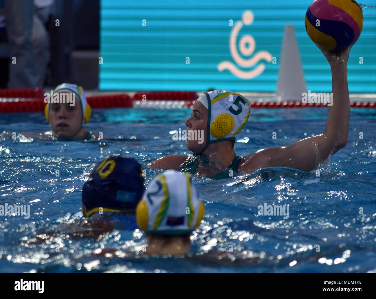 Budapest, Hungary - Jul 16, 2017. BISHOP Isobel (AUS) waterpolo player ...