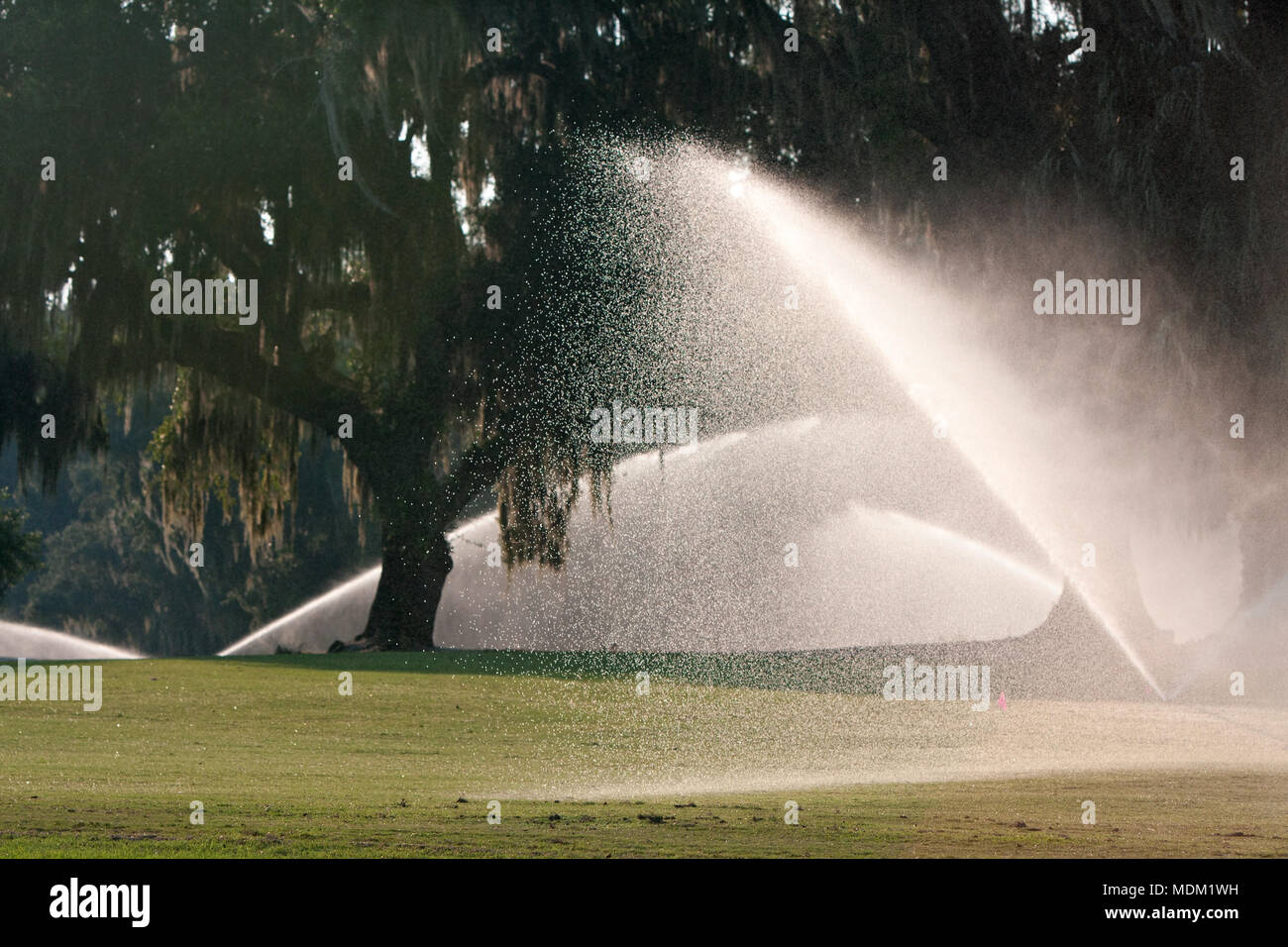 Golf course sprinklers hi-res stock photography and images - Alamy