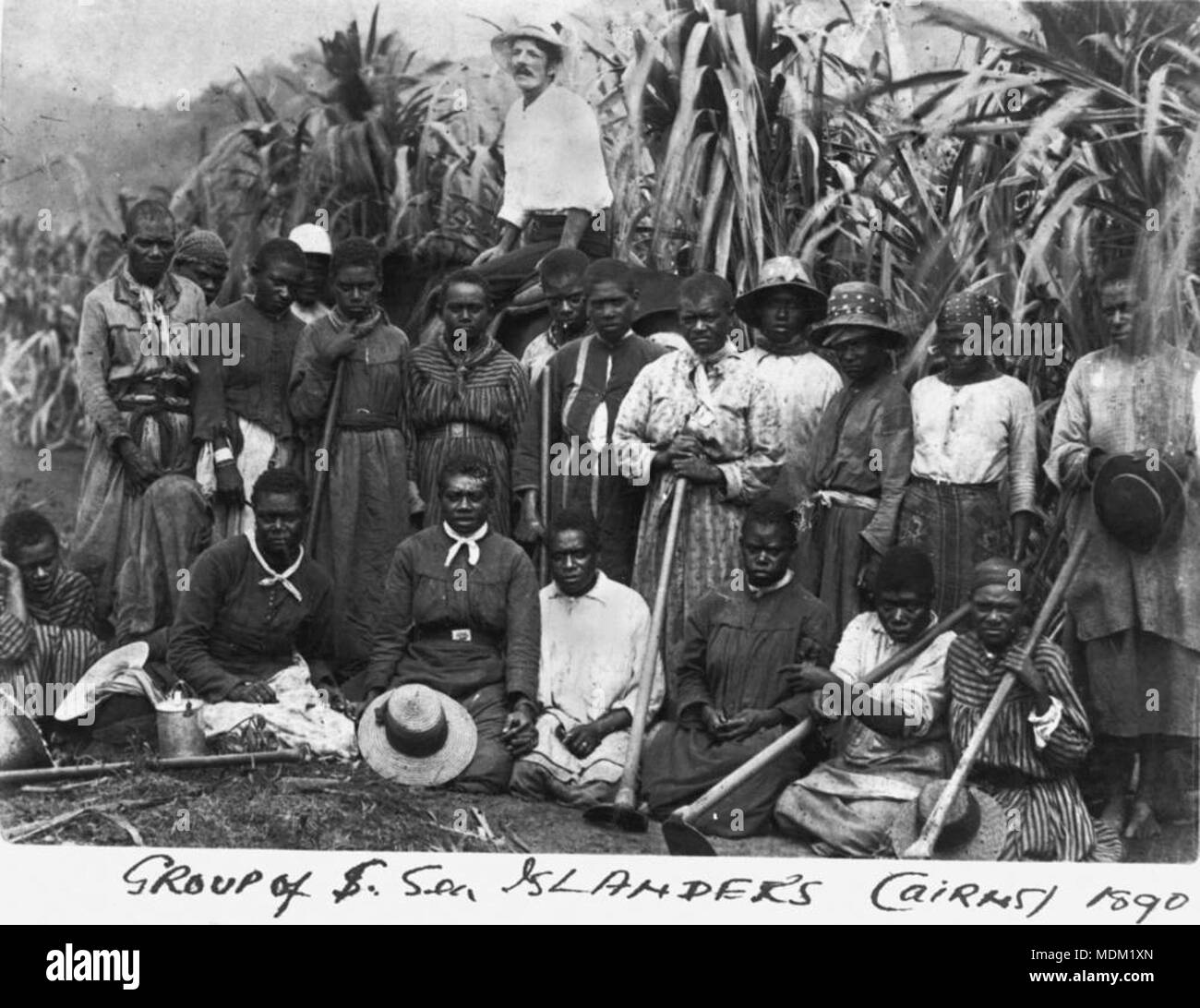 Group of South Sea Islanders, Cairns, 1890 Stock Photo - Alamy