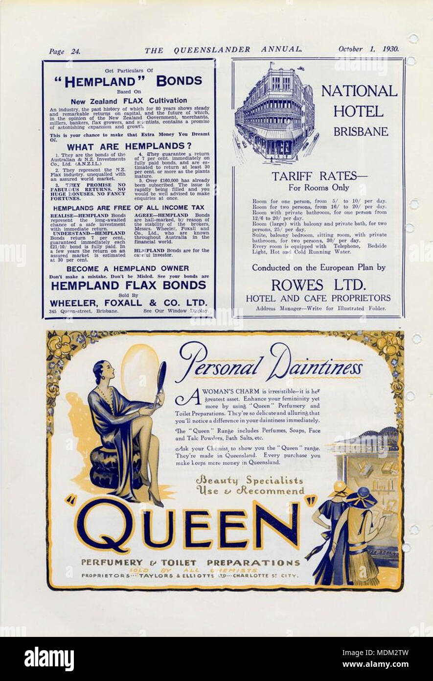 1930s Advertising Archive Stock Photos & 1930s Advertising Archive ...