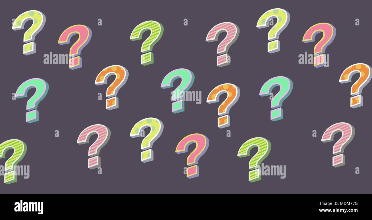 colorful funky question marks Stock Photo - Alamy