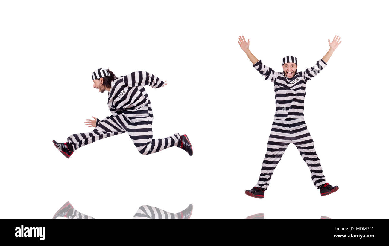 Prison inmate isolated on the white background Stock Photo - Alamy