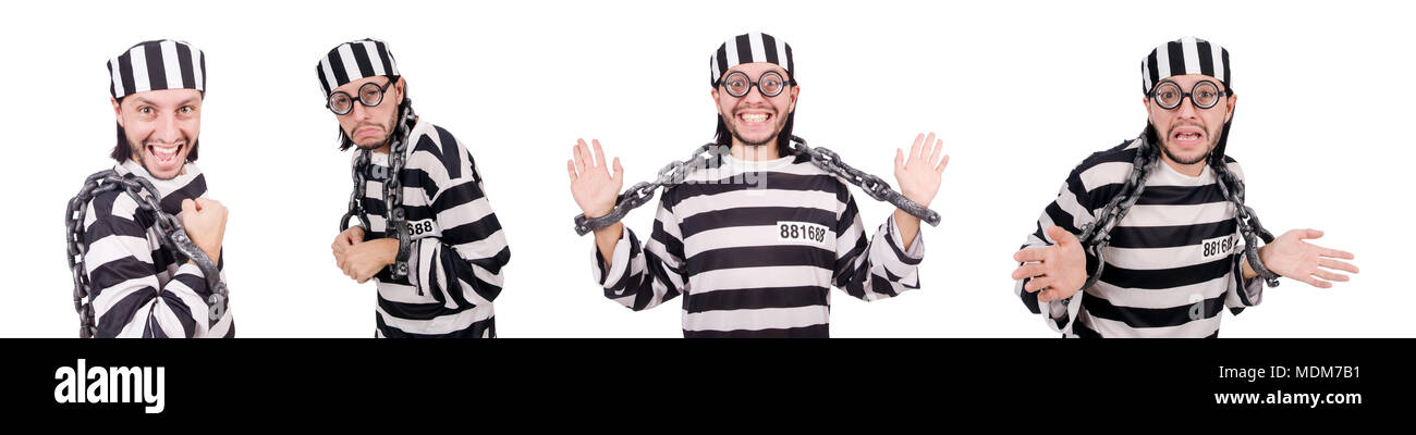 Prison inmate isolated on the white background Stock Photo - Alamy
