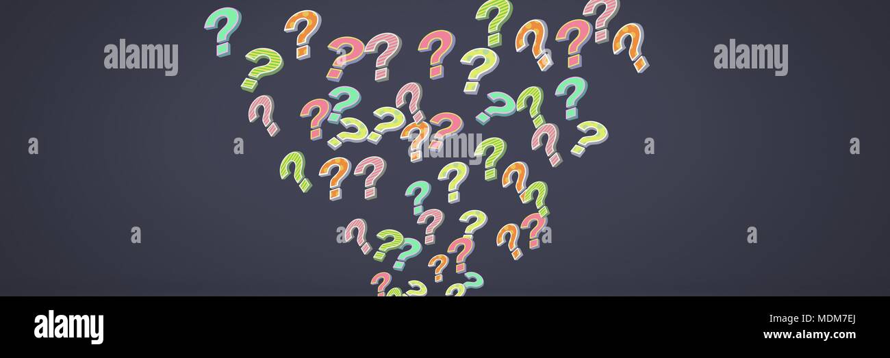 colorful funky question marks Stock Photo - Alamy