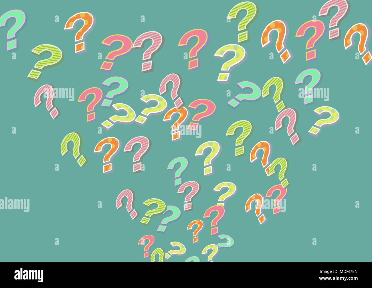 colorful funky question marks Stock Photo - Alamy