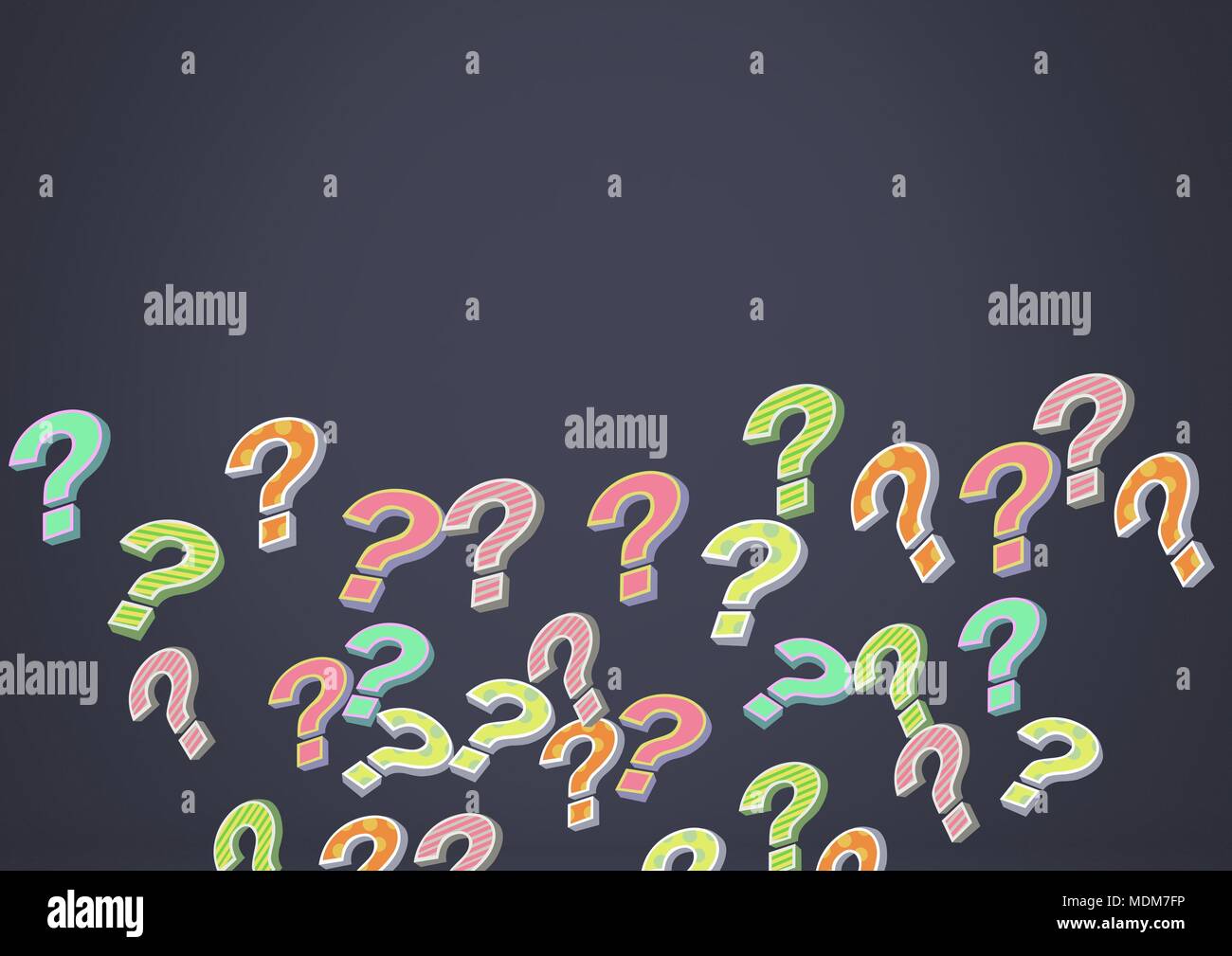 colorful funky question marks Stock Photo - Alamy