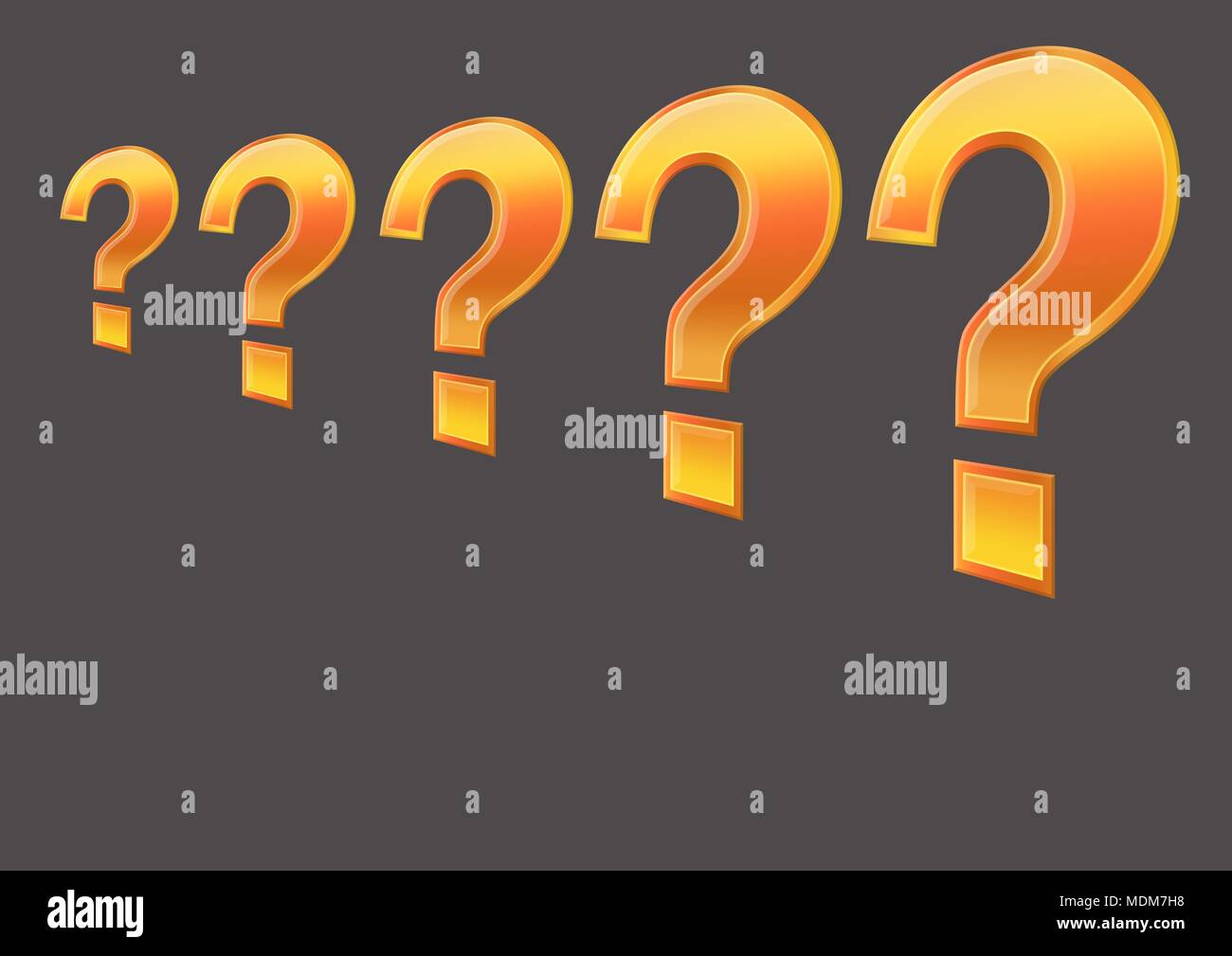 Gold question marks Stock Photo - Alamy