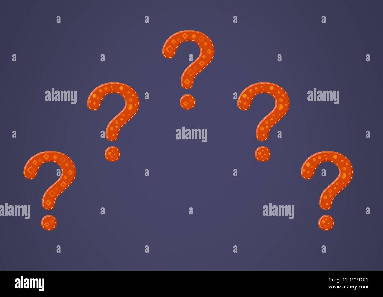 purple stitched question marks Stock Photo - Alamy