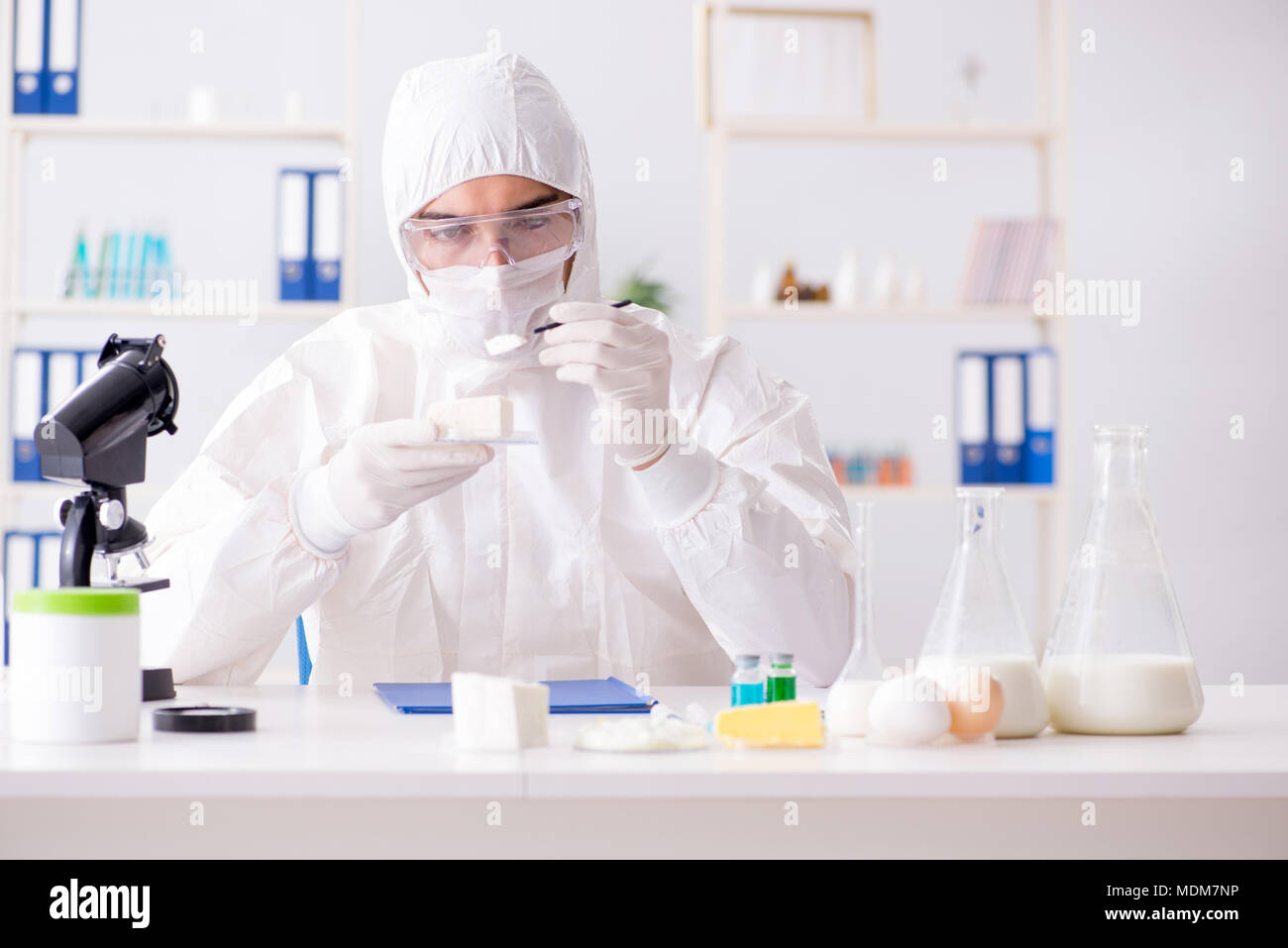 Food scientist testing new stuff in the lab Stock Photo - Alamy