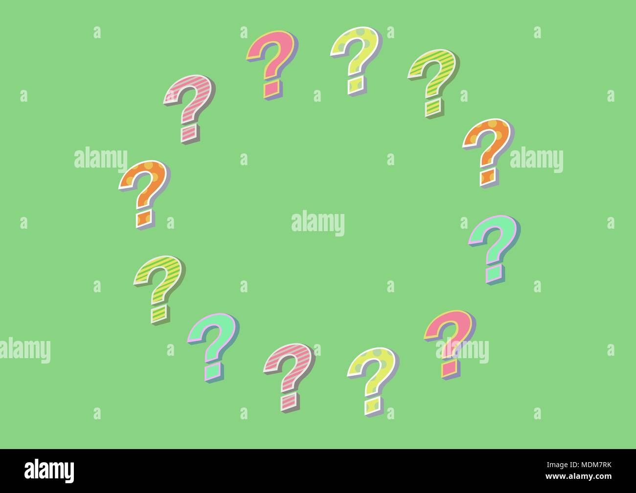 colorful funky question marks Stock Photo - Alamy