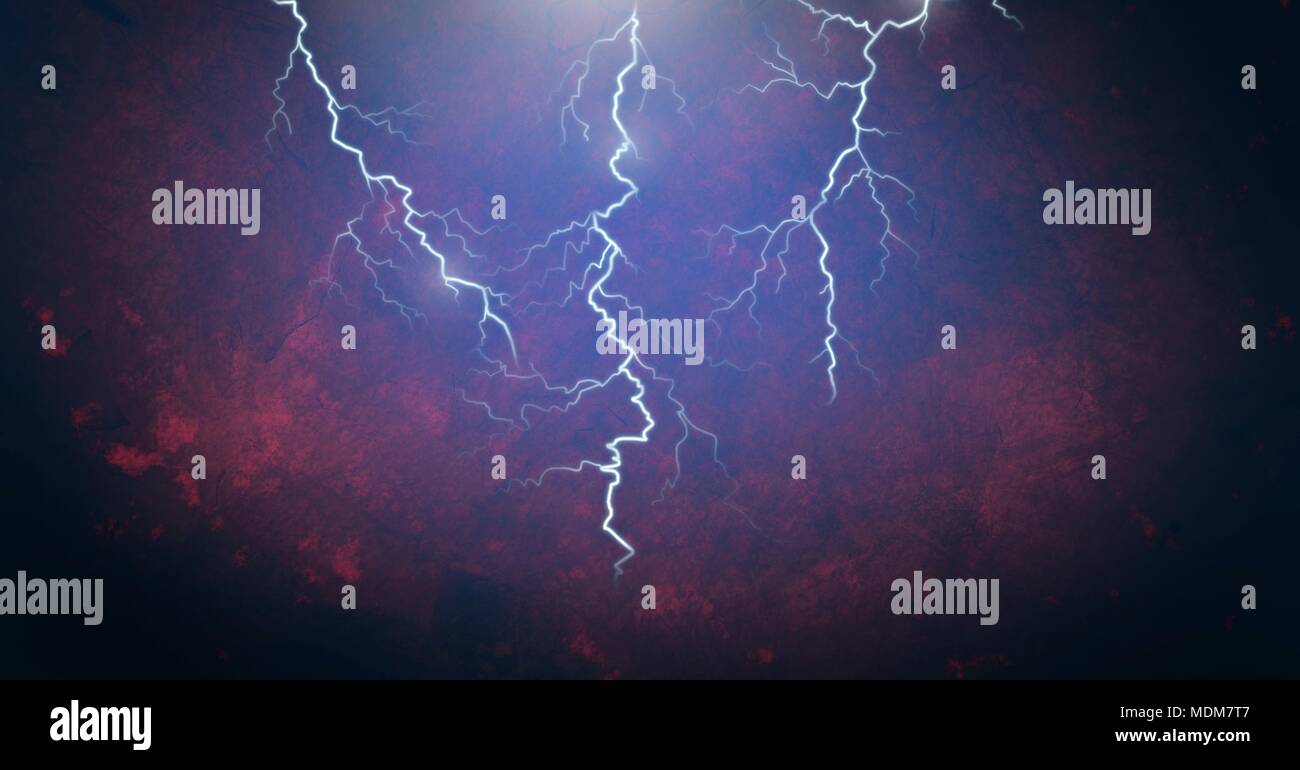 Lightning strikes and dark glowing background Stock Photo - Alamy